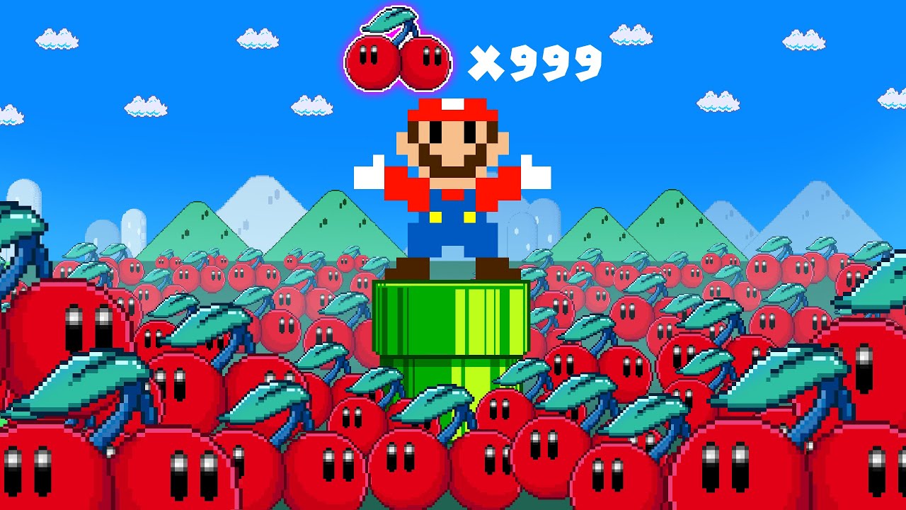 Super Mario Bros. but Mario's Double Trouble with Double Cherry ...