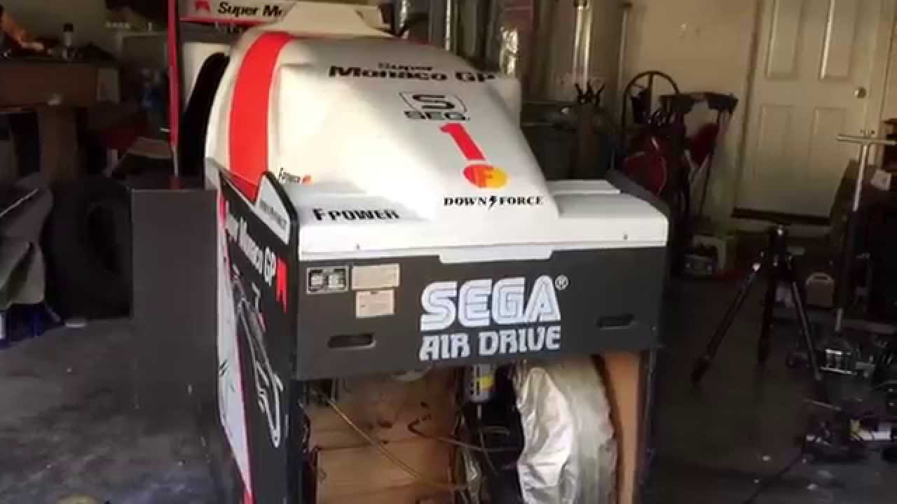 My 1989 SEGA Super Monaco GP Air Drive Deluxe cockpit arcade - YouTube