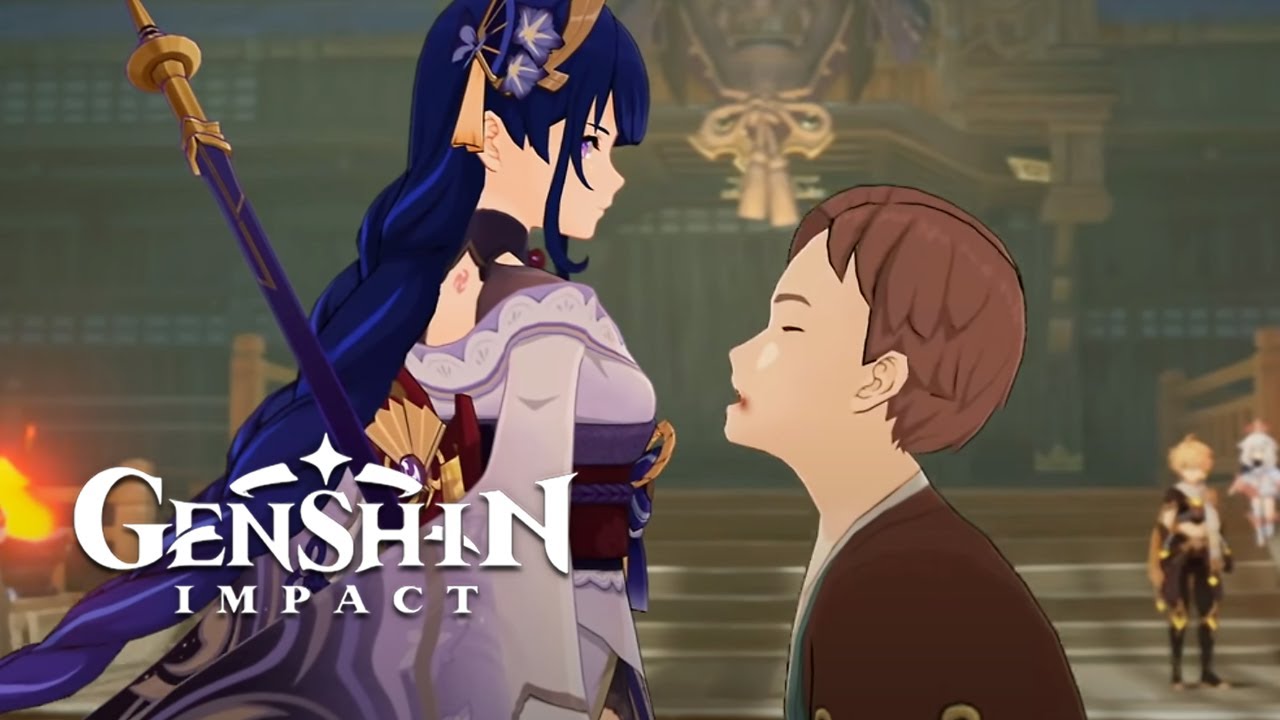 Raiden Shogun Versus Kujou Kamaji Cutscene | The Kujou Clan Exposed In ...