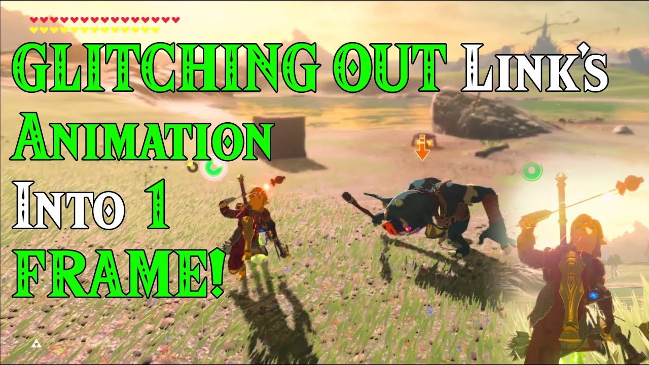 GLITCHING OUT Link's ANIMATION into 1 FRAME! In-animating Link in Zelda ...