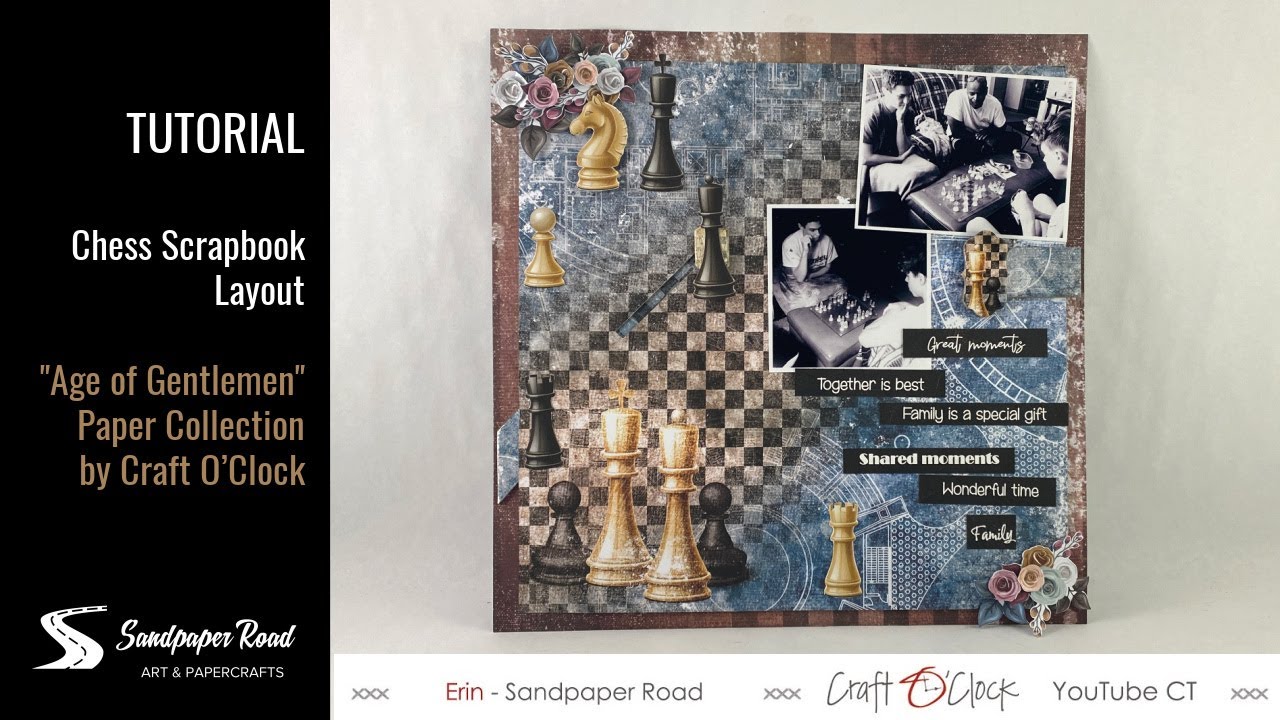 Tutorial | Chess Scrapbook Layout | Sandpaper Road - YouTube