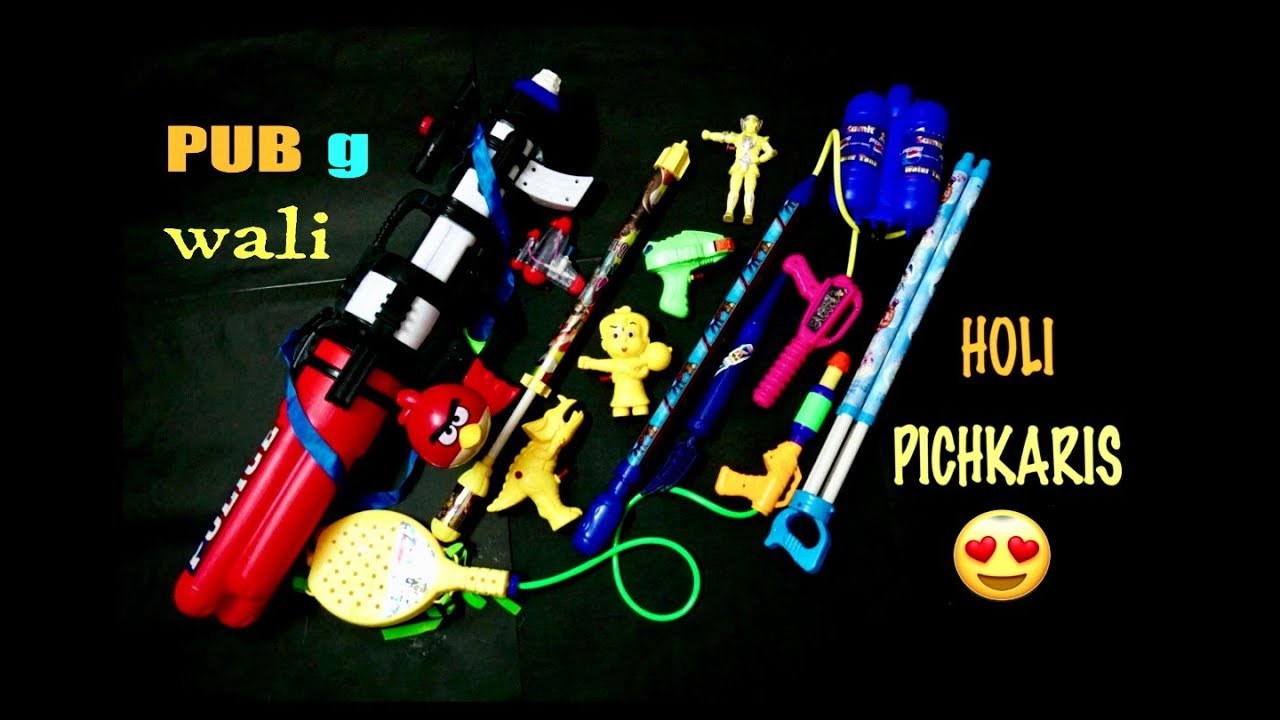 HOLI STASH REVIEW- TYPES OF PICHKARI ON HOLI 🔥😍 - YouTube