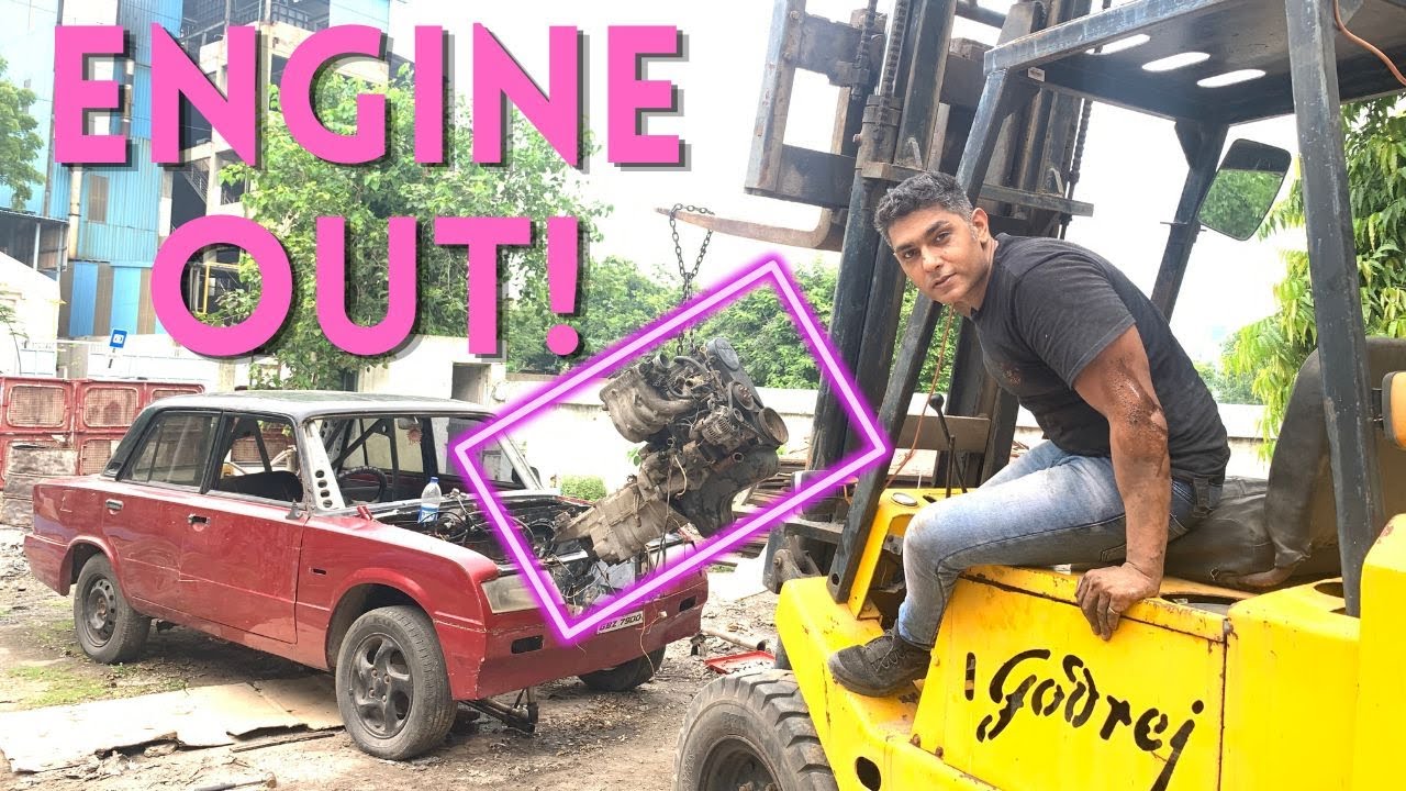 PULLING THE ENGINE OUT - YouTube