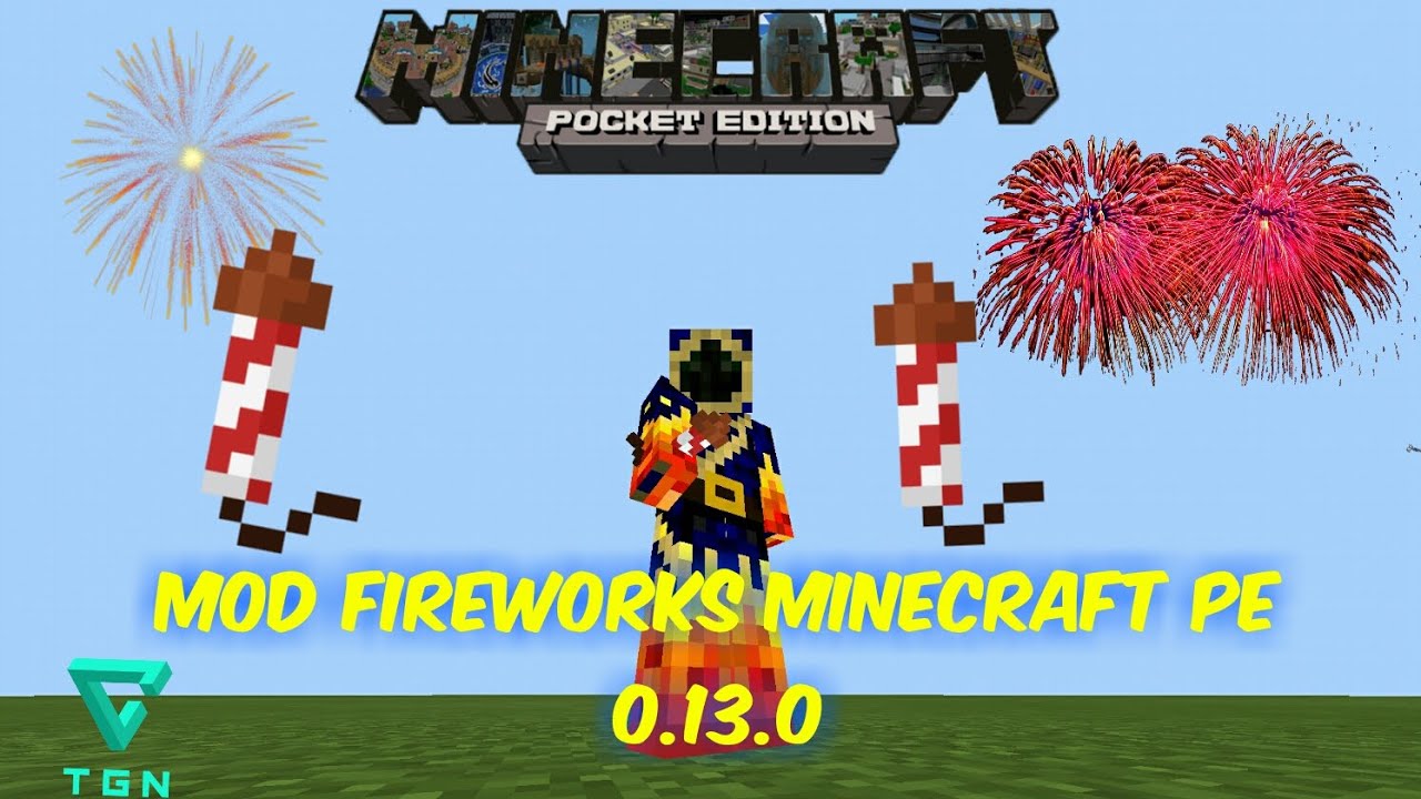 Mod fireworks- Minecraft pe 0.13.0 - YouTube