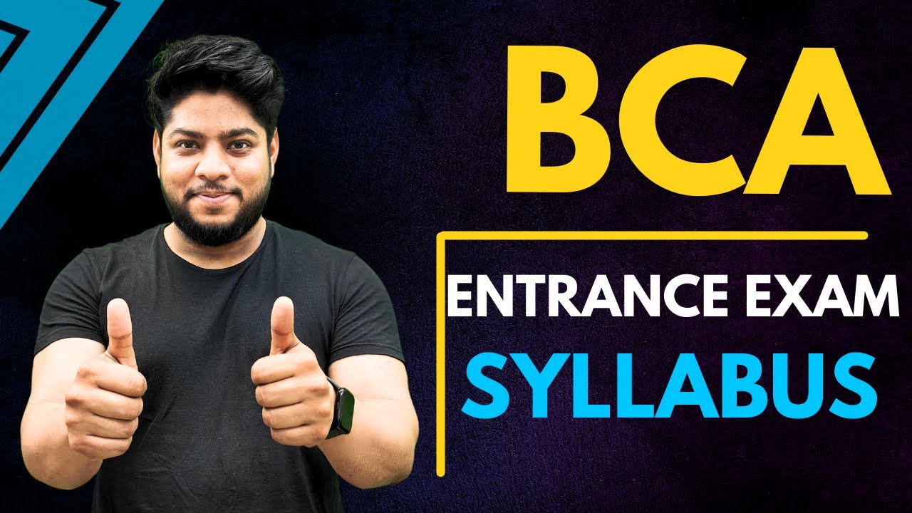 BCA entrance exam syllabus 🔥🔥|Complete Details for BCA exam Preparation|Rahul Chandrawal - YouTube