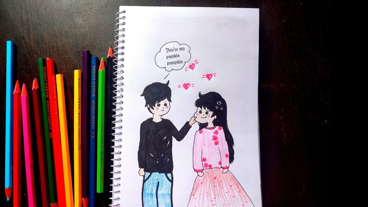 Couple Drawing Easy | How To Draw Couple Step By Step Part-3 - YouTube