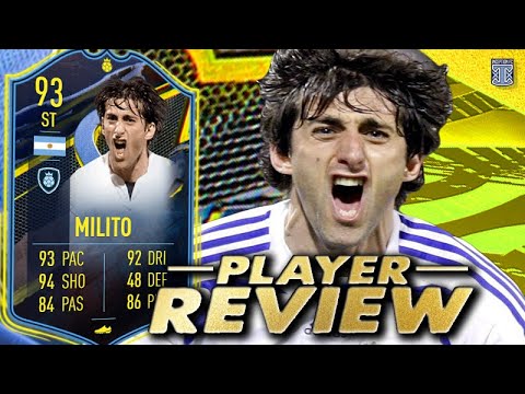 93 FUT CAPTAIN HERO DIEGO MILITO PLAYER REVIEW! FUT CAPTAINS FIFA 22 ...