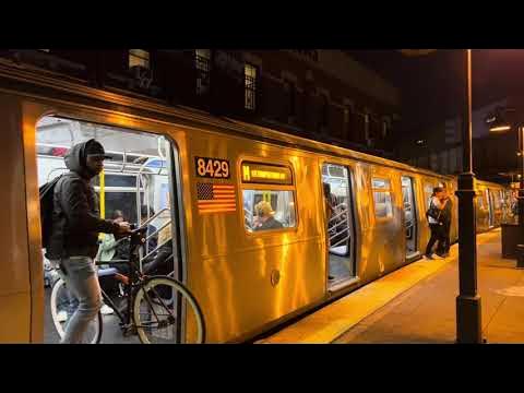 MTA New York City Subway Metropolitan Avenue Bound Alstom R160A (M) Train @ Myrtle Avenue ...