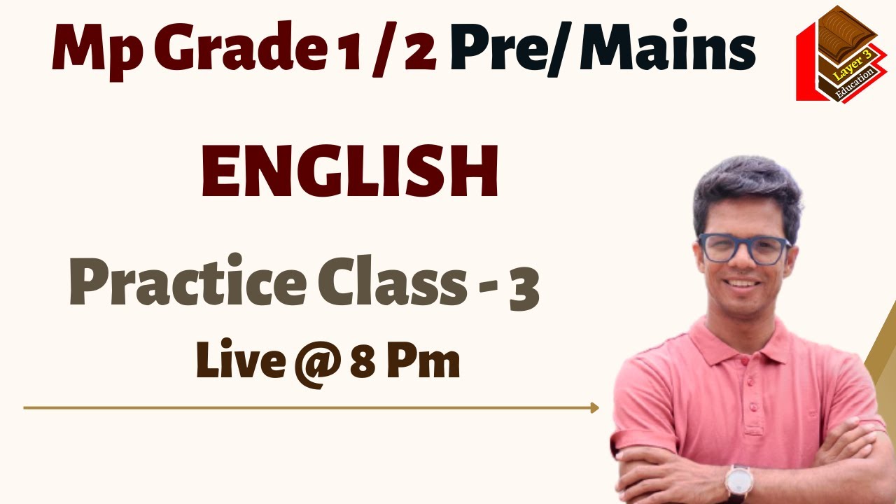 English Mp Grade 2 Mains I Mp Grade 1 Pre Mains I Live 8 Pm - YouTube