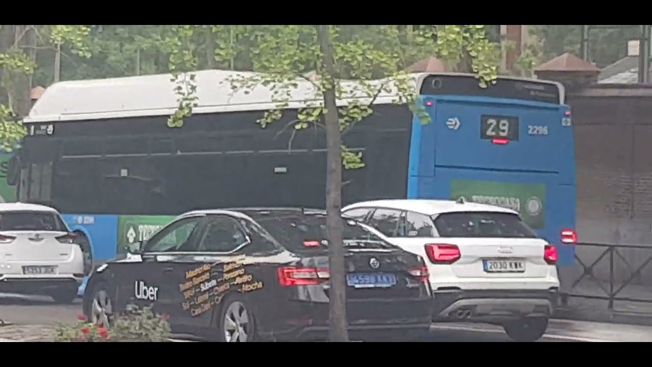 Here is the EMT bus 2296 on the number 29 in Madrid Thursday 1 June ...