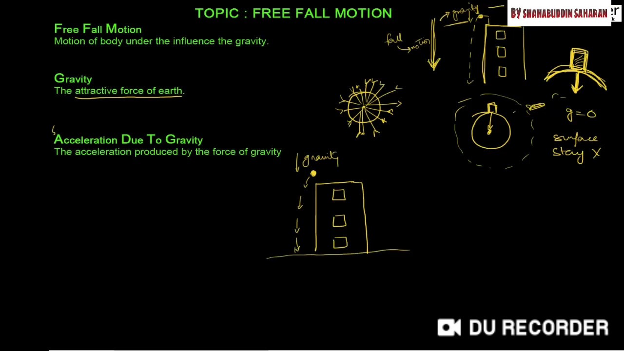 Free fall motion and Motion Under Gravity. - YouTube