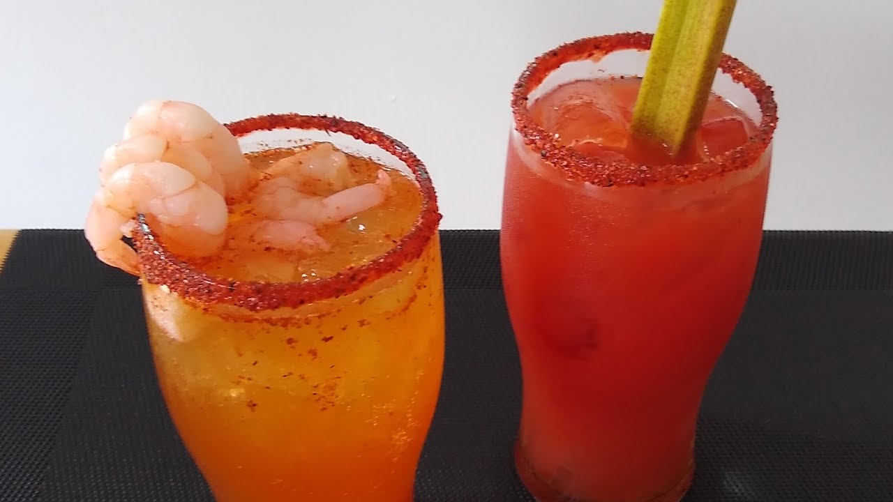 Michelada con camarón cerveza preparada 🦐🦐🦐 y Clamato preparando sin ...