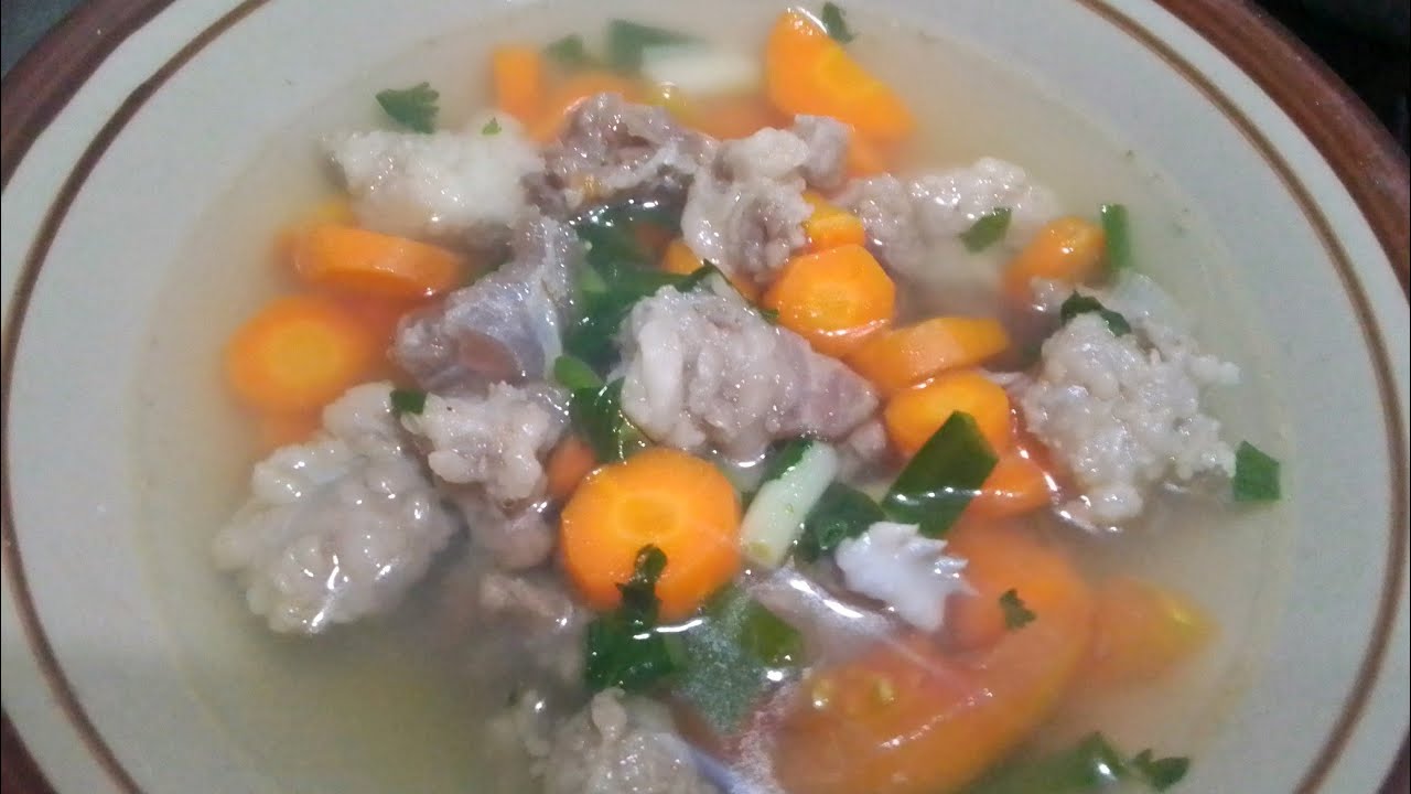 cara simpel membuat sayur sop kepala sapi - YouTube