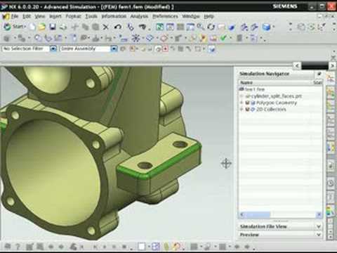 NX 6 - Meshing surfaces - YouTube