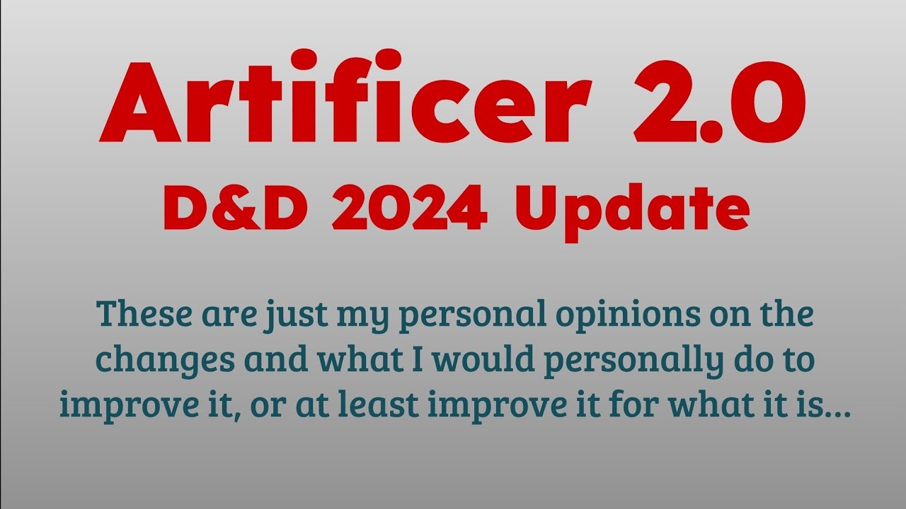 Artificer 2.0 and Cartographer First Look One D&D Eberron UA - YouTube