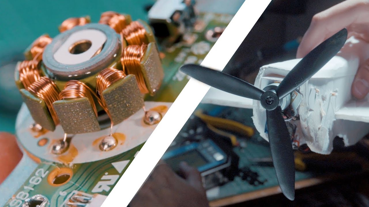Motor Brushless de un lector de CD/DVD en un avión RC - YouTube