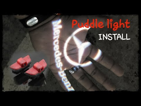 Mercedes-benz puddle light install SUPER EASY!!! - YouTube
