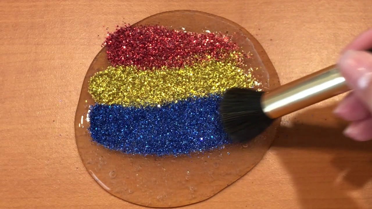 #1 SLIME FLAGS DRAWING WITH GLITTER - ROMANIA - YouTube