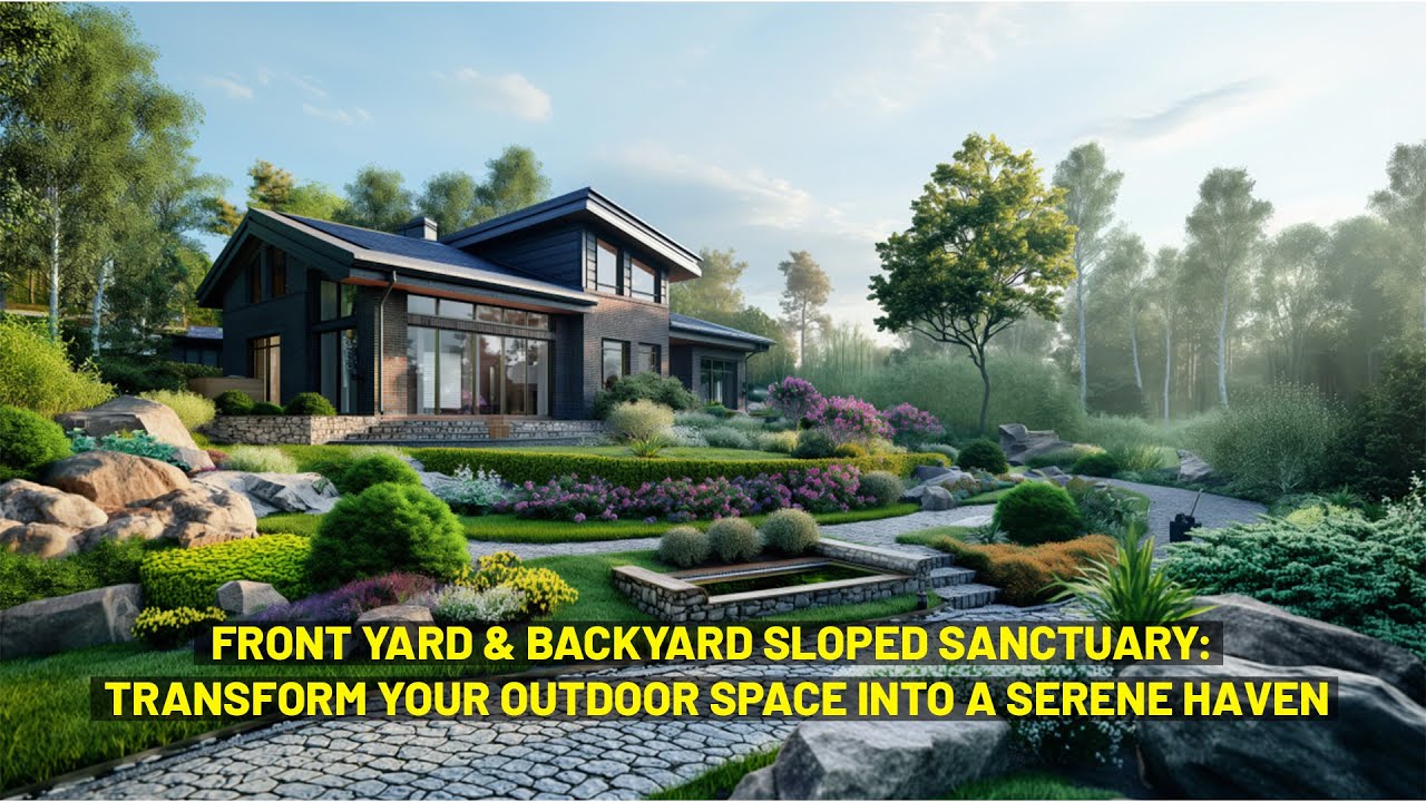 Front Yard & Backyard Sloped Sanctuary: Transform Your Outdoor Space into a Serene Haven 🌿🏡 ...