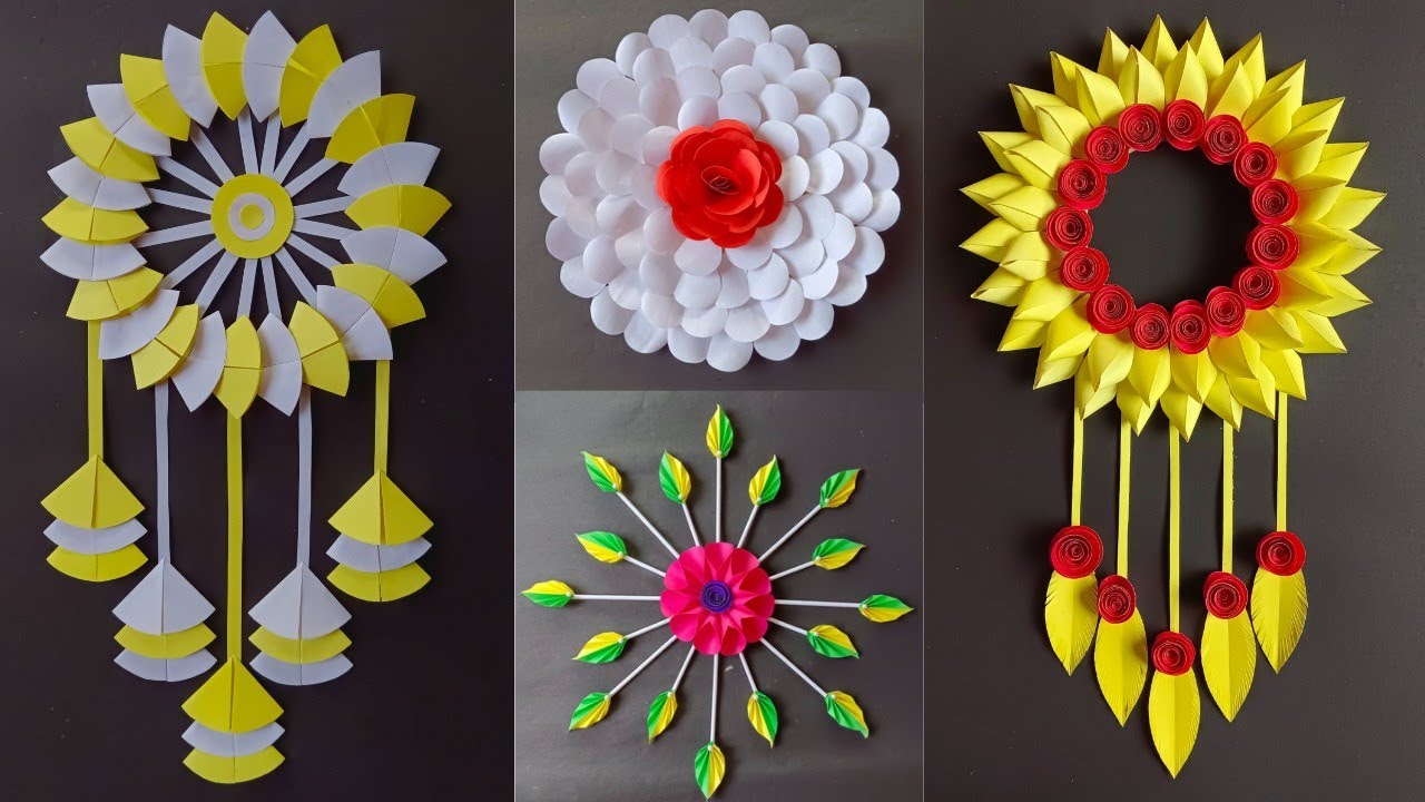 4 Very Easy and Beautiful Wall Decor Ideas/DIY Home Decor Ideas/Wall ...