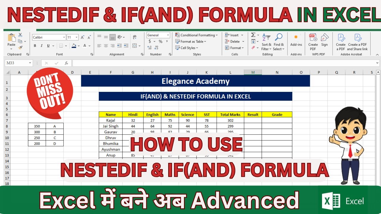 Nested If And Ifand Formula In Excel Excel Msexcel Eleganceacademy 8947