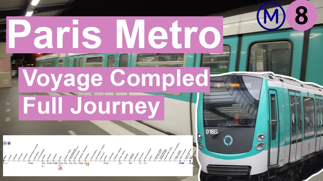 Paris Metro - M8 Voyage Complet Full Journey - YouTube