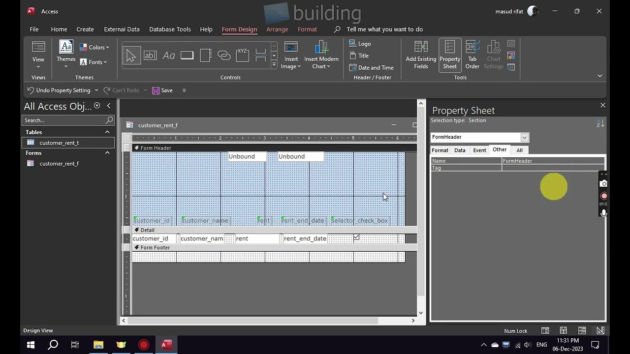 Update multiple records simultaneously in a form in MS Access -- part 5 form button - YouTube