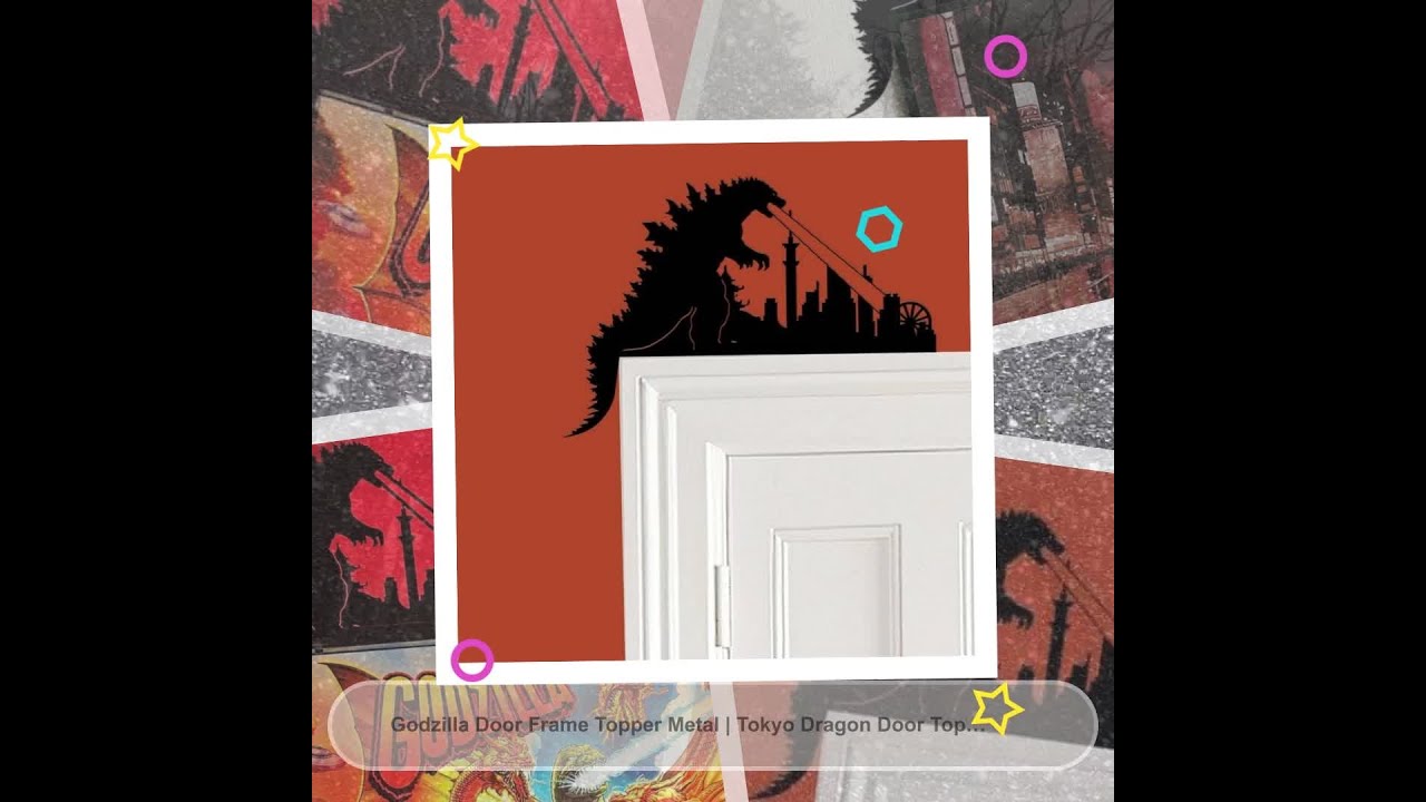 Godzilla Door Frame Topper Metal | Tokyo Dragon Door Topper | Metal ...