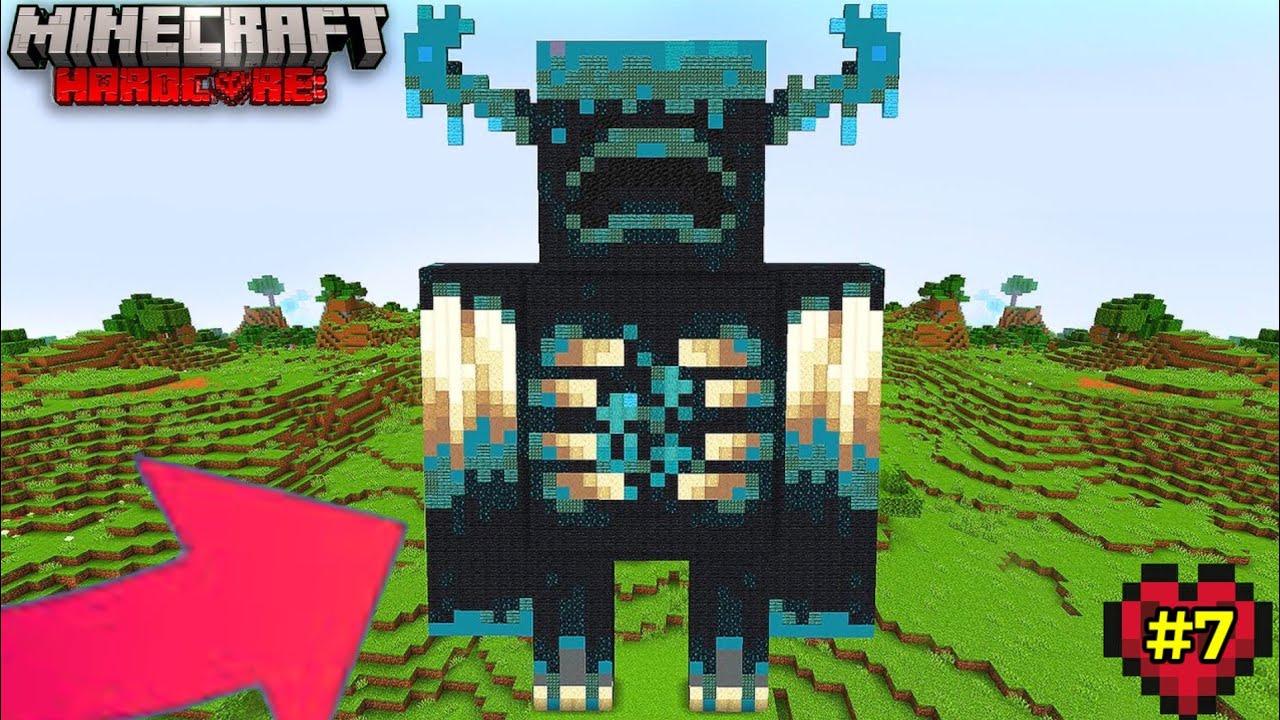 I build a warden statue in minecraft hardcore || hardcore series ep 7 ...