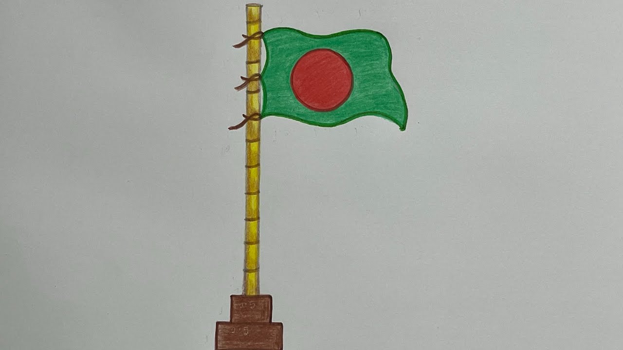 National Flag Drawing with new ideas ️ poysha diye jatio potaka aka ️ ...