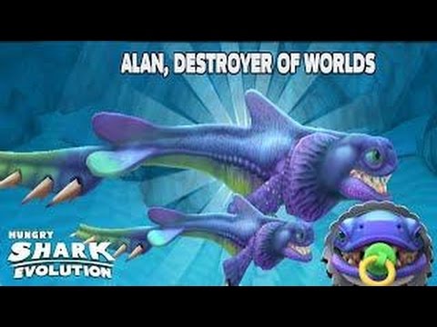 UPGRADE ALAN,DESTROYER OF WORLDS/Hungry Shark Evolution Gameplay make ...