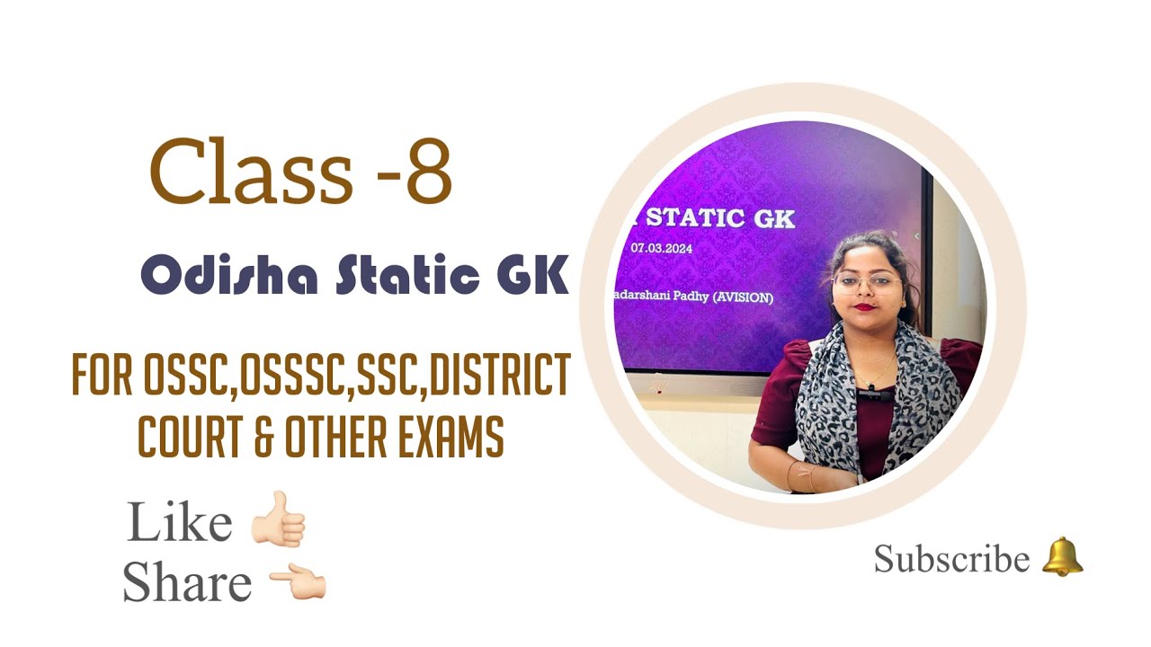 Odisha Static GK Class-8 - YouTube