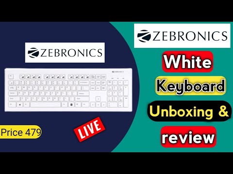 Unboxing ZEBRONICS White Keyboard | Slim Keyboard | ZEB DLK01 - YouTube
