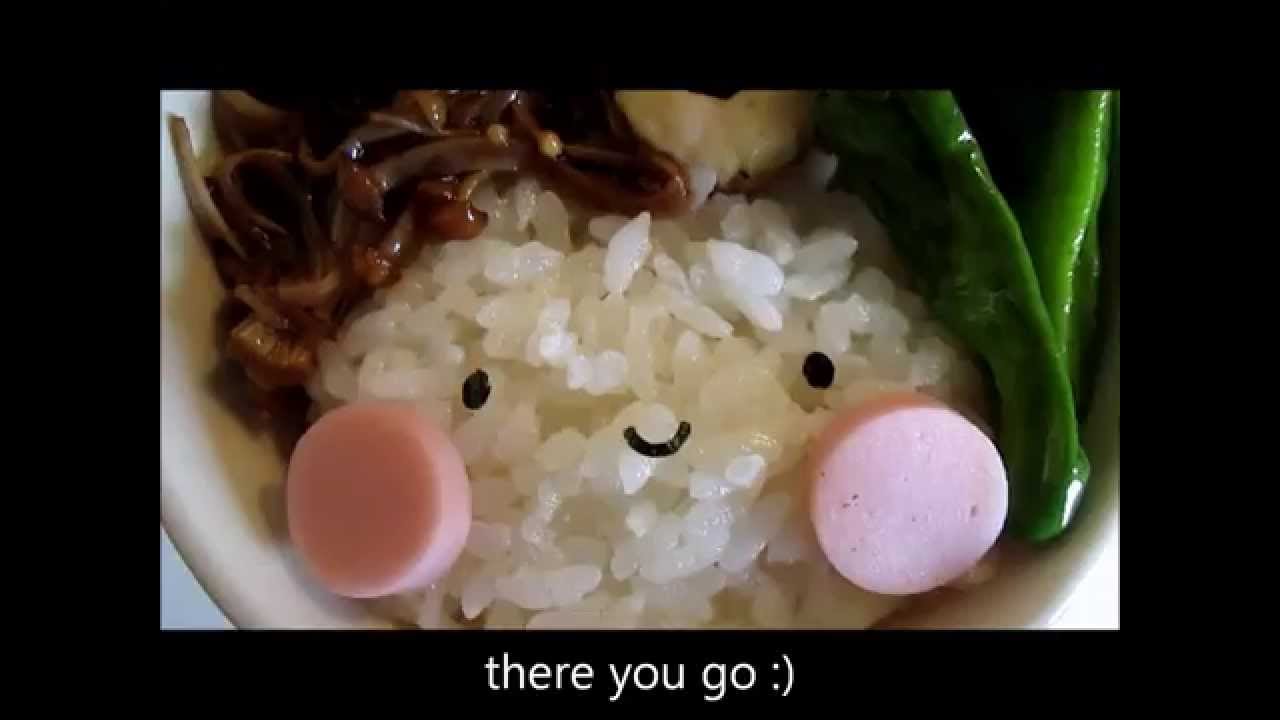 How to make a cute rice bowl - YouTube