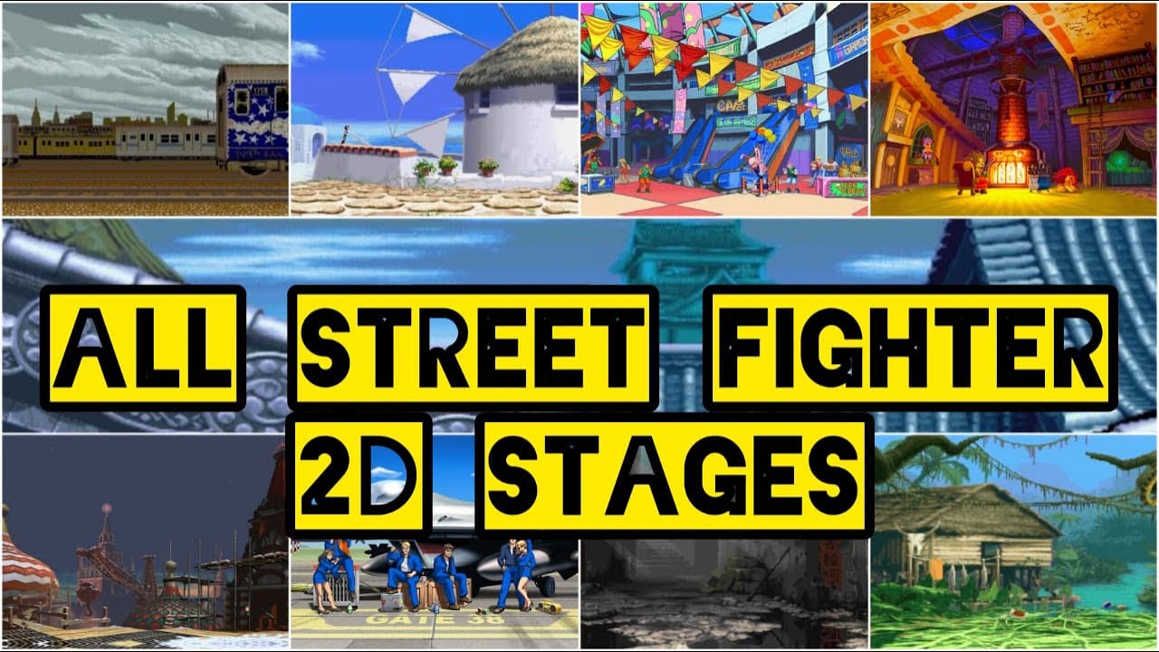 Each & every Street Fighter 2D stages gallery - YouTube