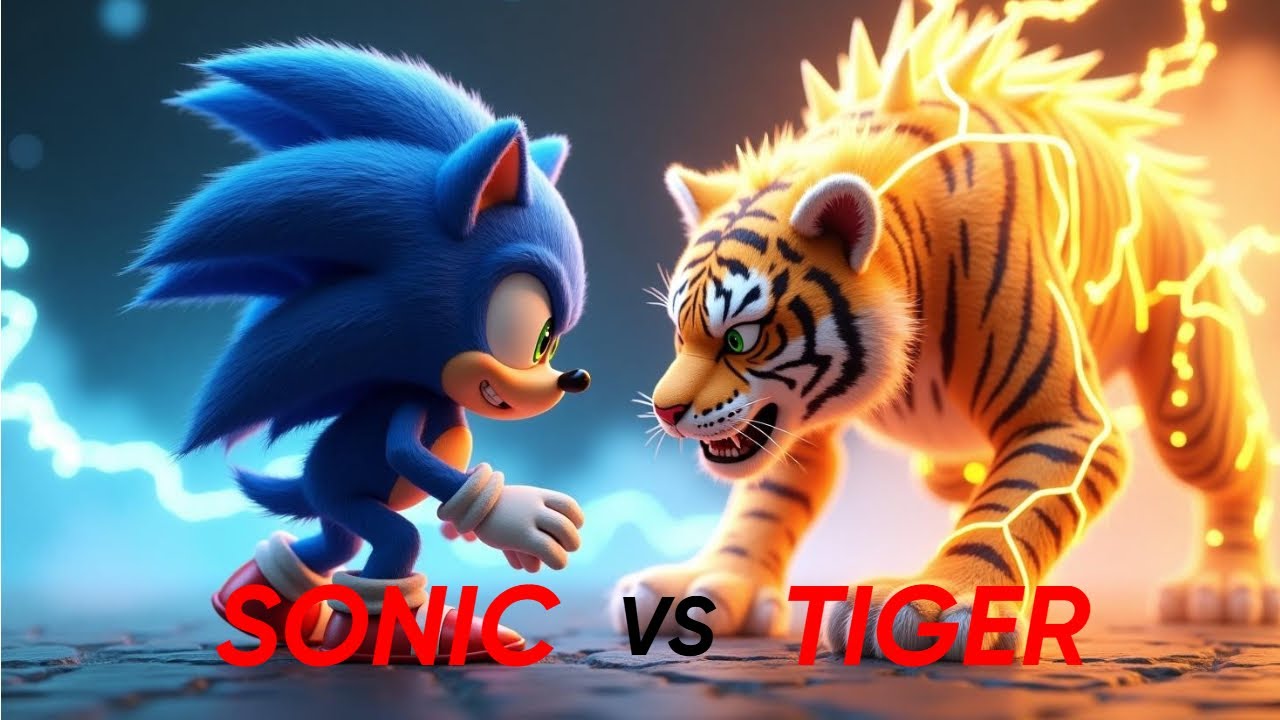 Who Wins? Sonic vs a Real Tiger! 🦔⚡🐅4K Video - YouTube