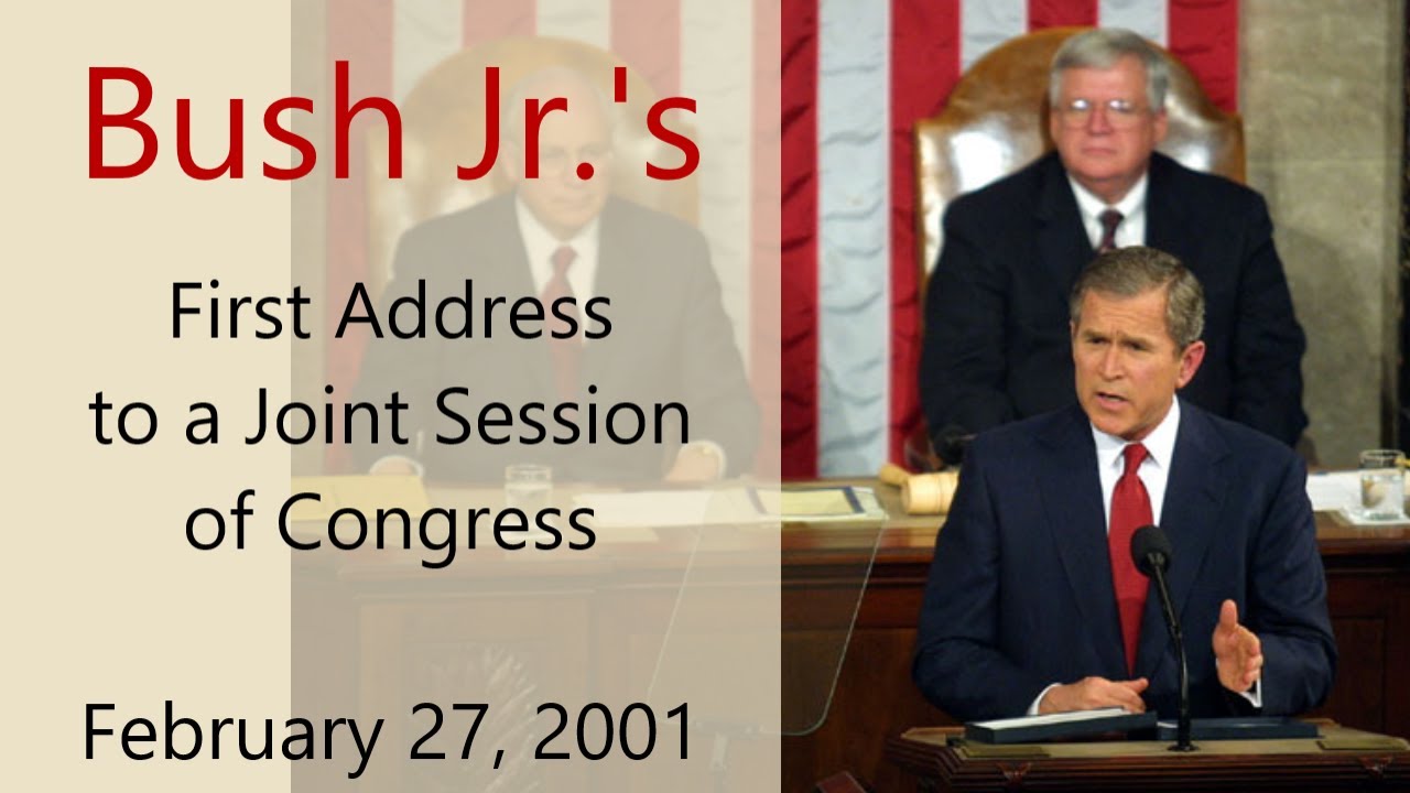 Bush Jr.'s Address to a Joint Session of Congress 2001 - YouTube