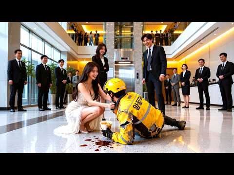 送餐被踹倒遭全電梯嘲笑，絕美女總裁當眾守護，三小時後他帶她走進自家莊園！