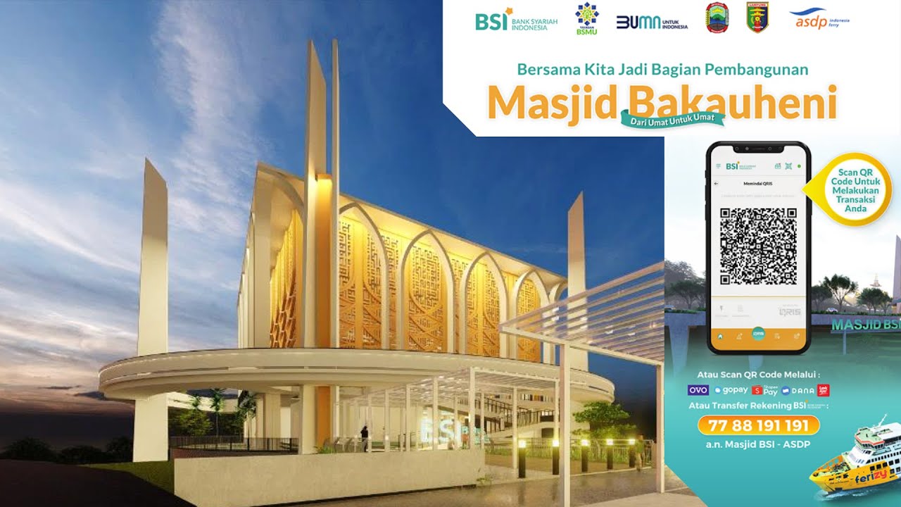 Bersama Membangun Masjid BSI Pelabuhan Bekauheni - YouTube
