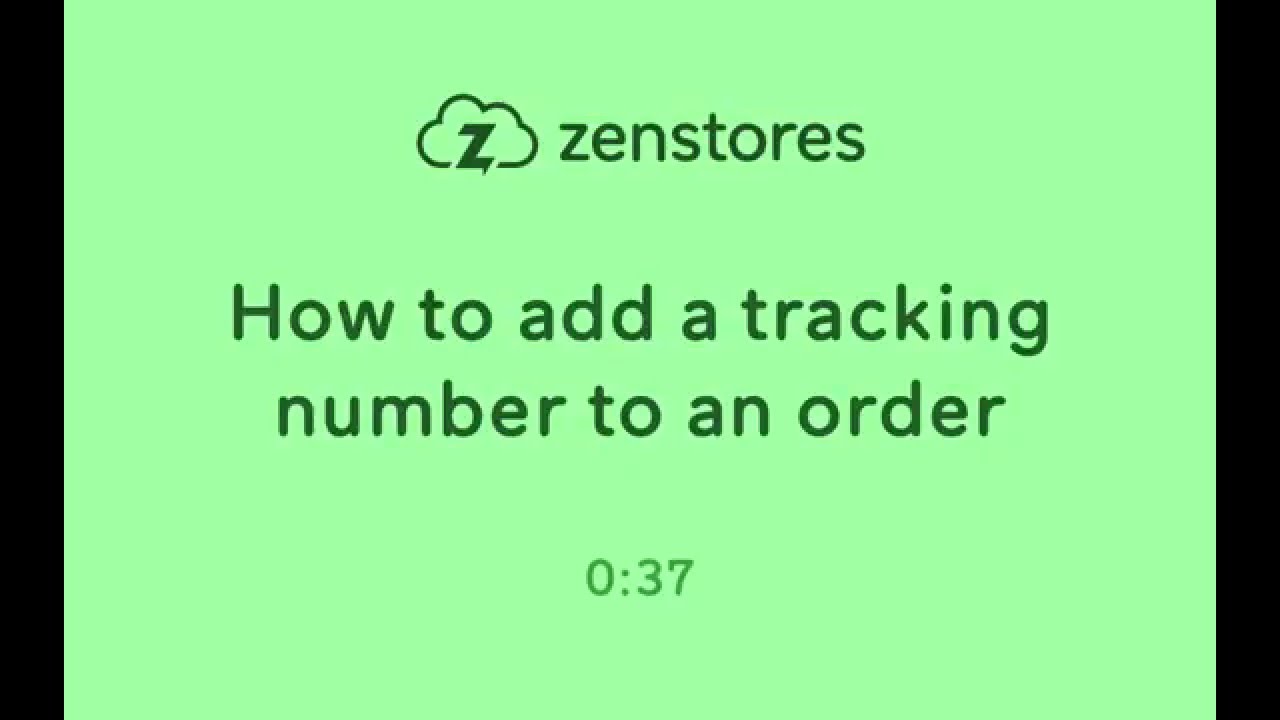 Video: How to add a tracking number to an order - YouTube