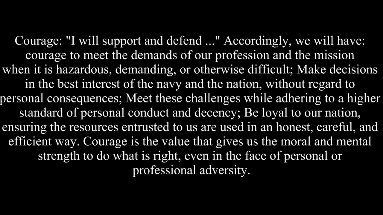Navy Core Values - YouTube