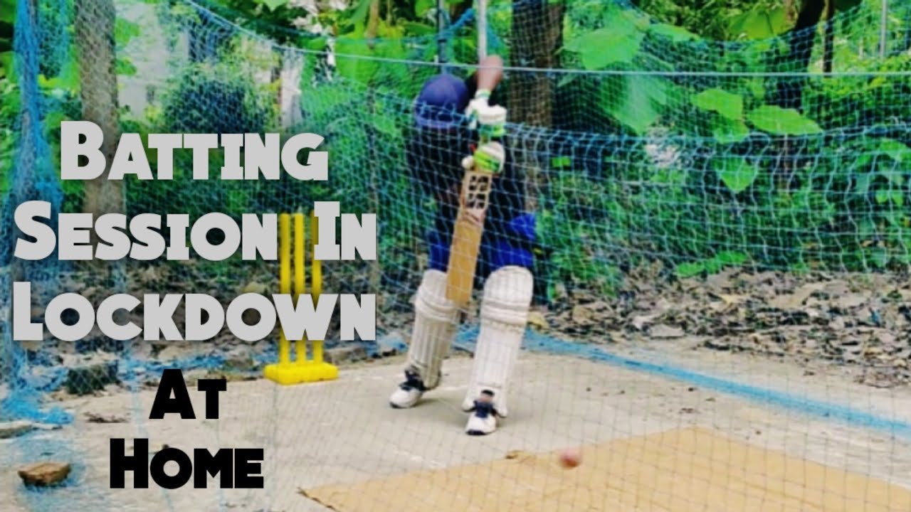 Batting Practice In lockdown At Home - YouTube