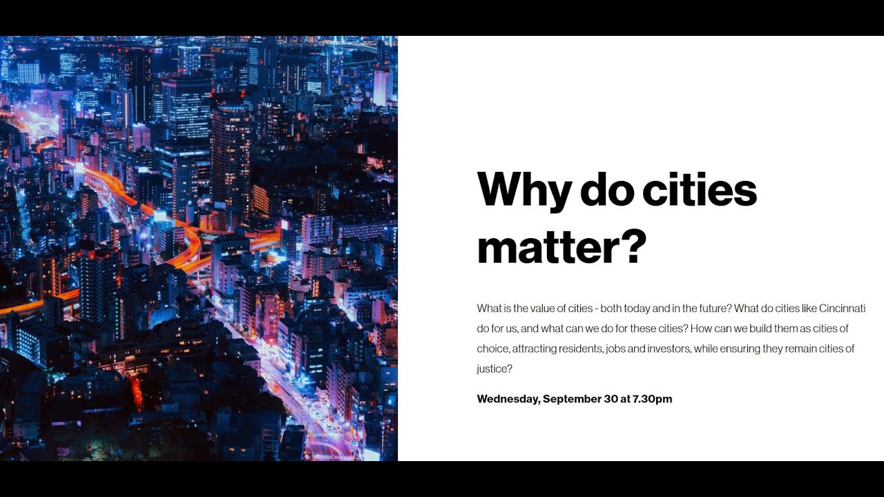 The Case for Cities Session 1: Why do cities matter? - YouTube