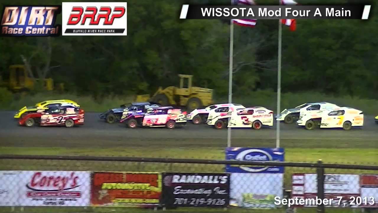 BRRP 9 7 13 WISSOTA Mod Four Races - YouTube