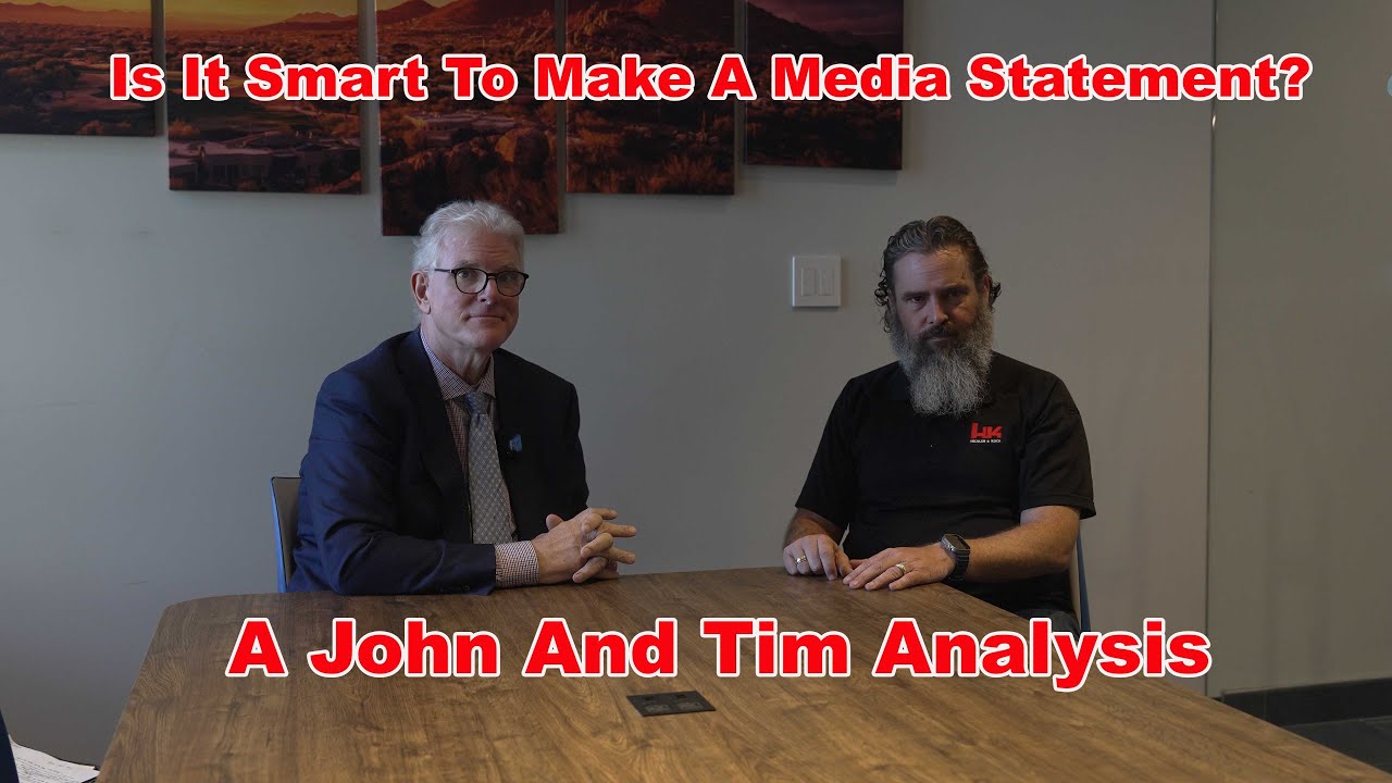 Is It Smart To Make A Media Statement? A John And Tim Analysis - YouTube