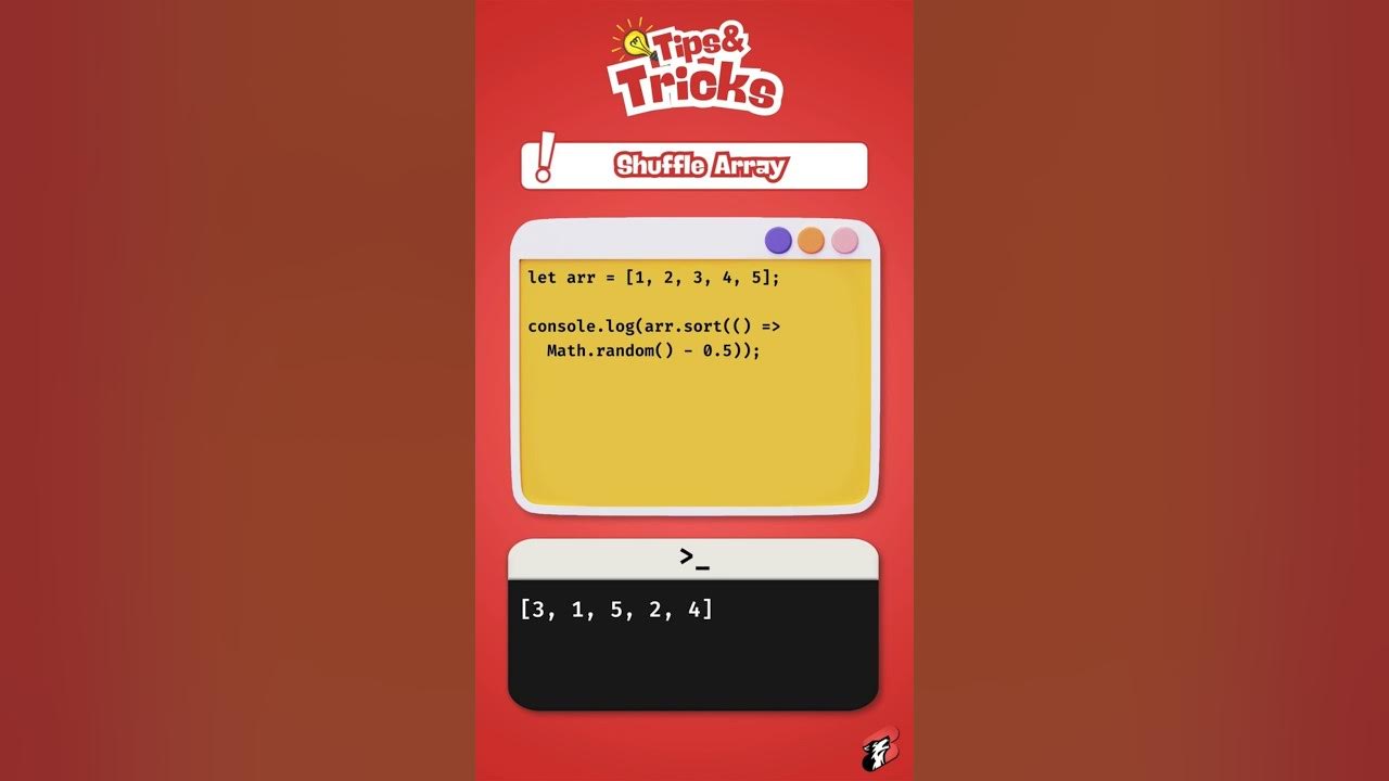 Shuffle an Array in JavaScript - YouTube