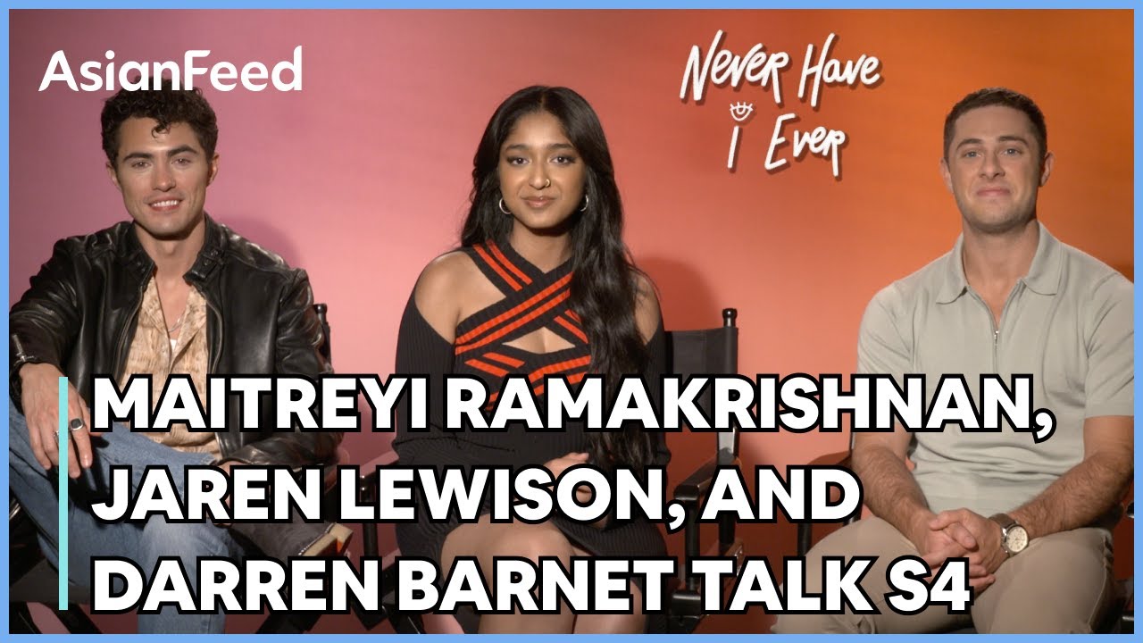 Maitreyi Ramakrishnan Darren Barnet And Jaren Lewison Talk Never Have I Ever Season Four Youtube