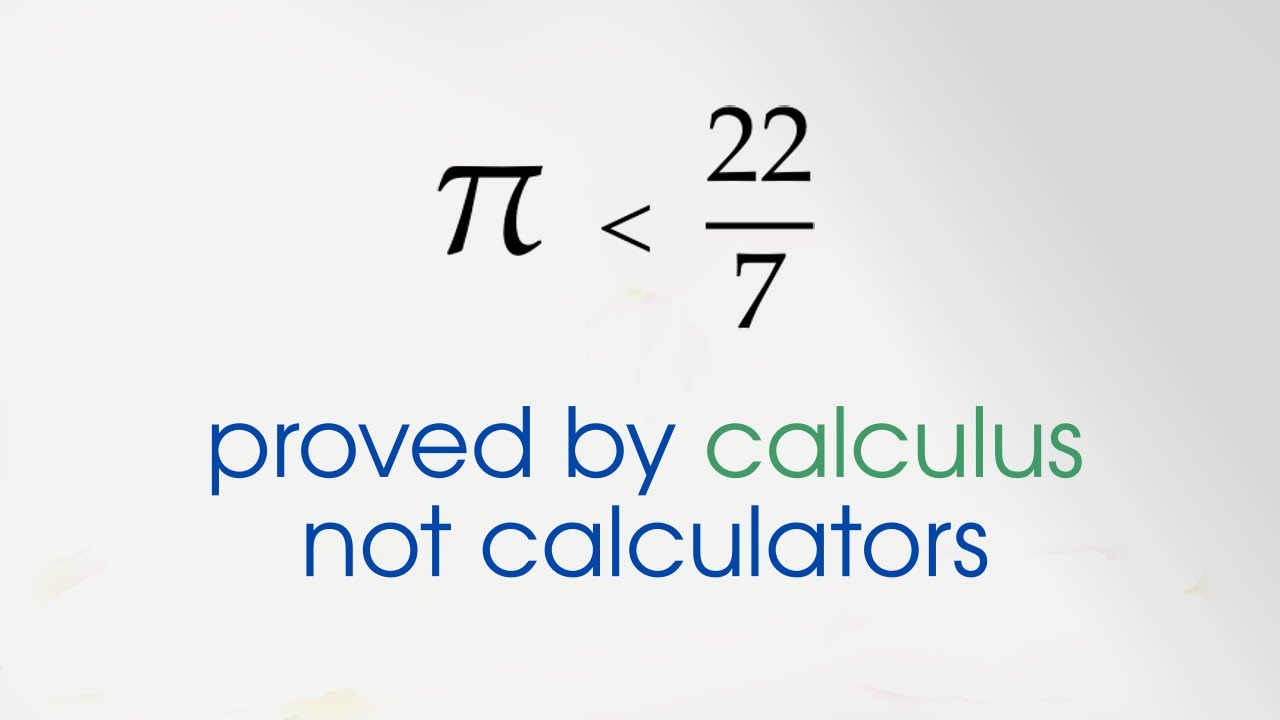 Pi is less than 22/7: the backwards adventure. - YouTube