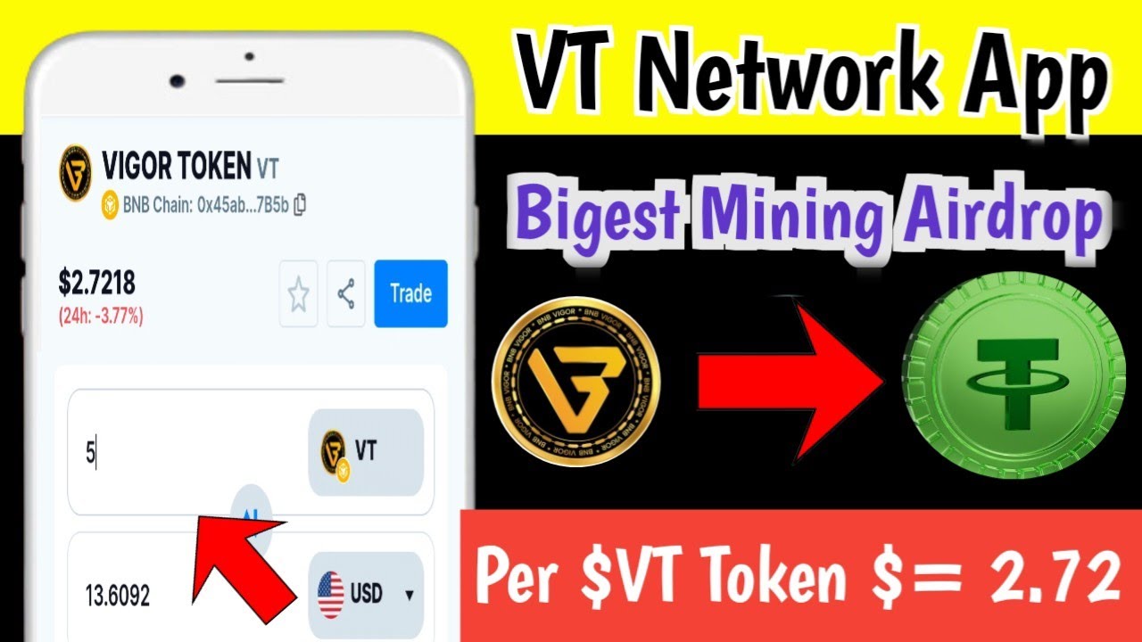 🔥VT Network Mining Airdrop || Instant $13 || Already Listed on pancakessawp || Per Token $ 2.72 ...