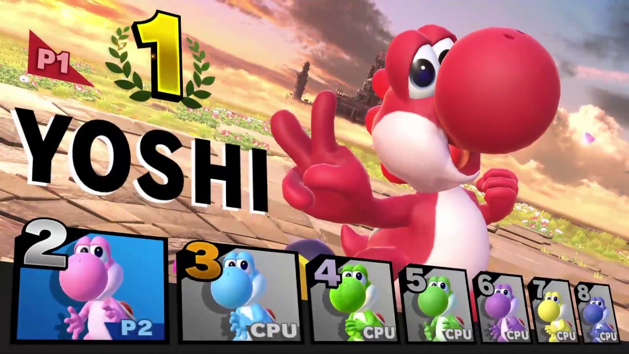 8 Player Battle Royale (Yoshi) Super Smash Bros. Ultimate - YouTube